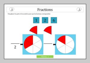 Les fractions et parts de gateaux Niveaux de gris – Mathématrices